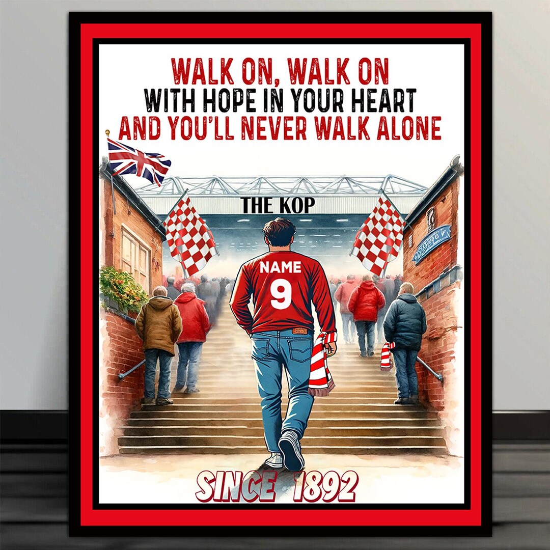 Personalised Liverpool Football Fans Stadium Artwork Add Your Name ...