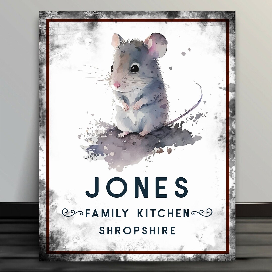Personalised Retro Farmhouse Field Mouse Metal Wall Sign WS08 - Etsy