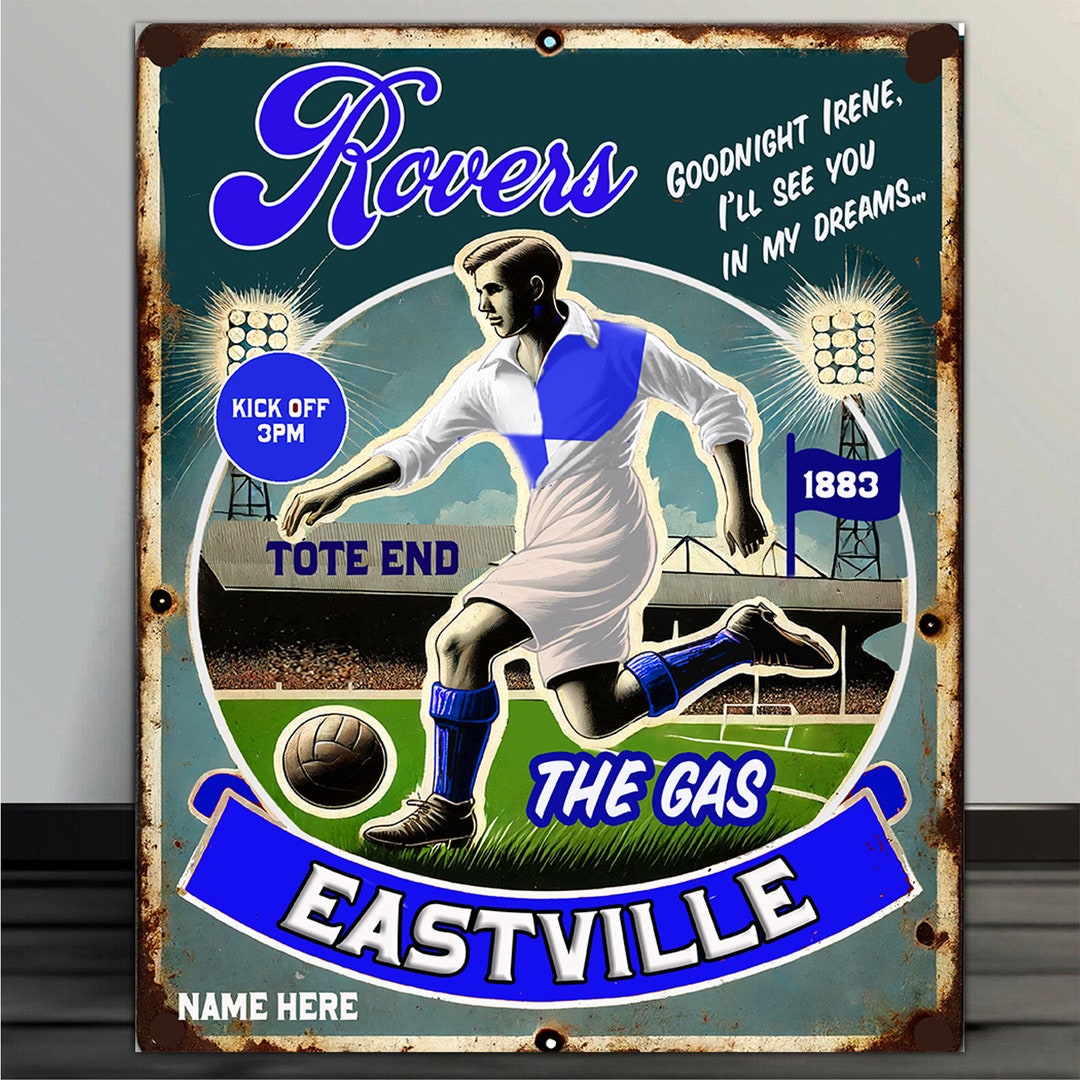 PERSONALISED Bristol Rovers Football Fans Nostalgia Vintage Bar Man ...