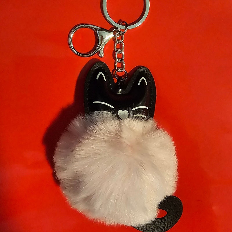 Fuzzy Keychain - Etsy