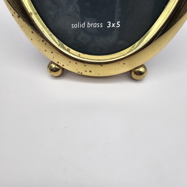 Vintage Brass Oval Picture Frame - Etsy