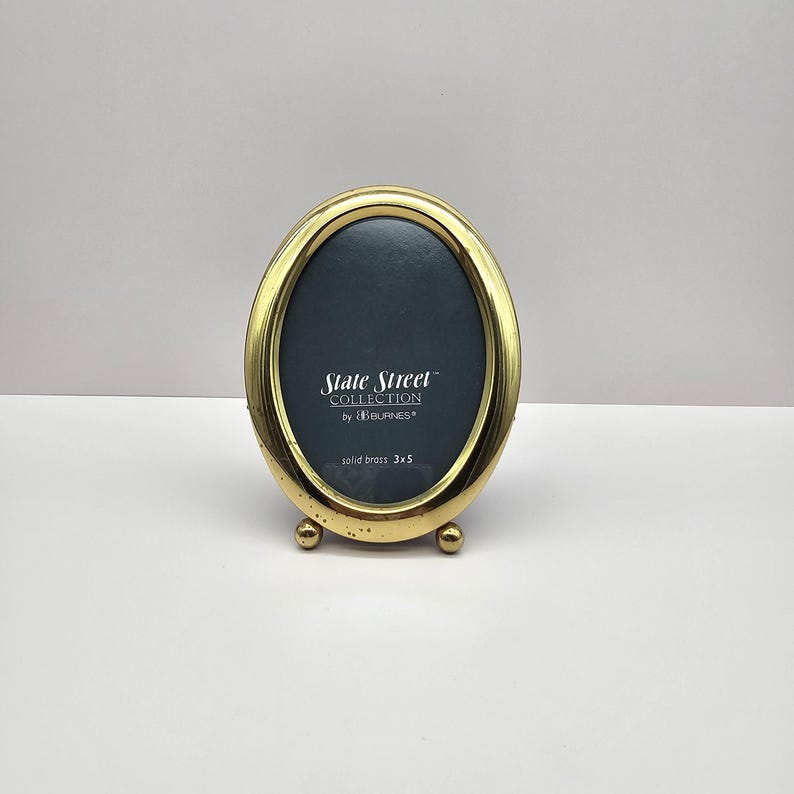 Vintage Brass Oval Picture Frame - Etsy