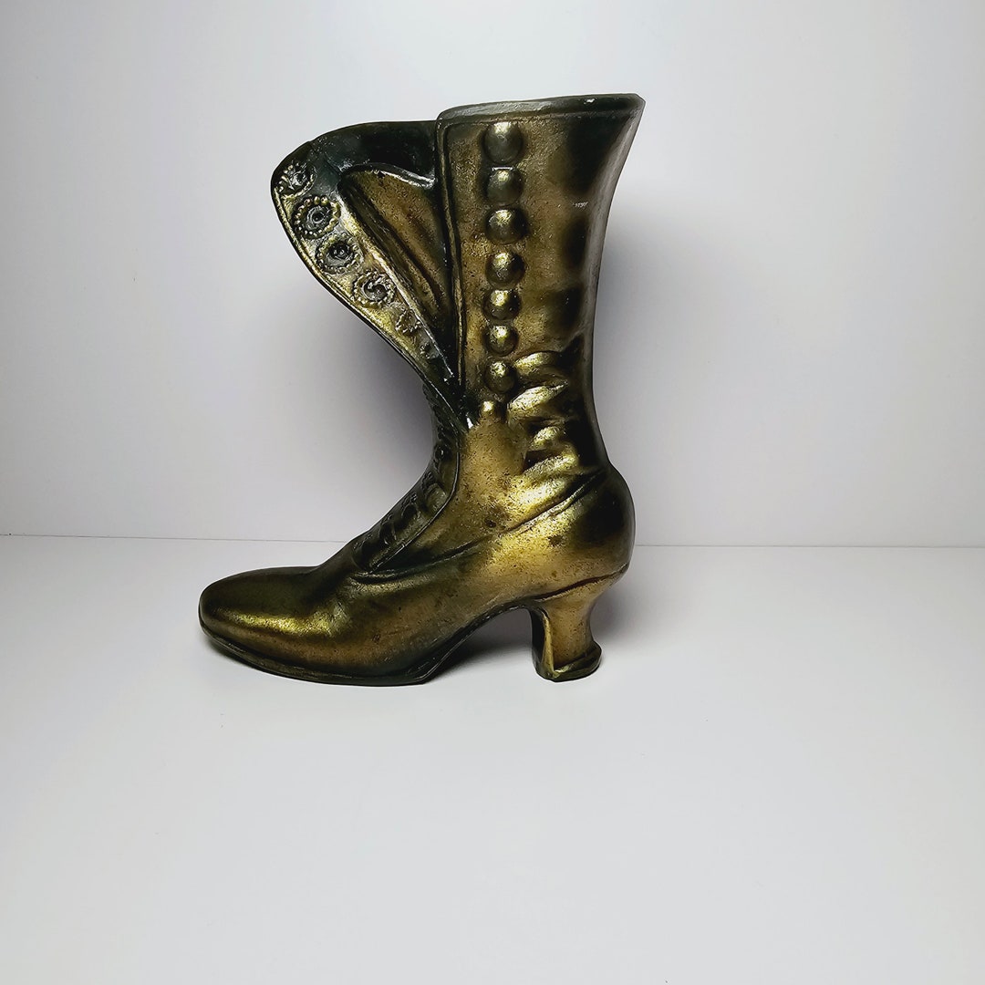 Vintage Brass Victorian Boot - Etsy