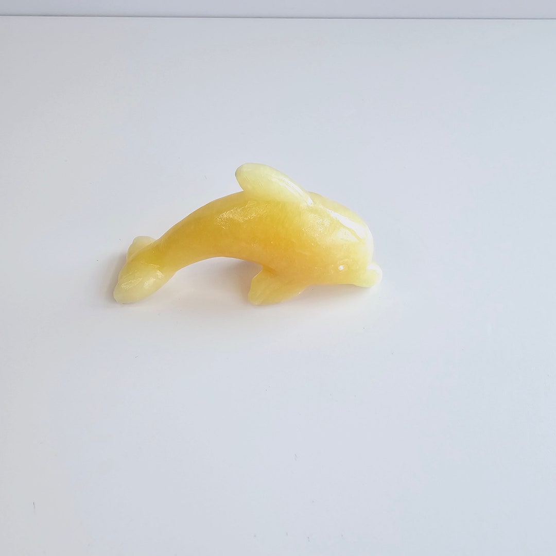 Vintage Natural Stone Dolphin Figurine - Etsy