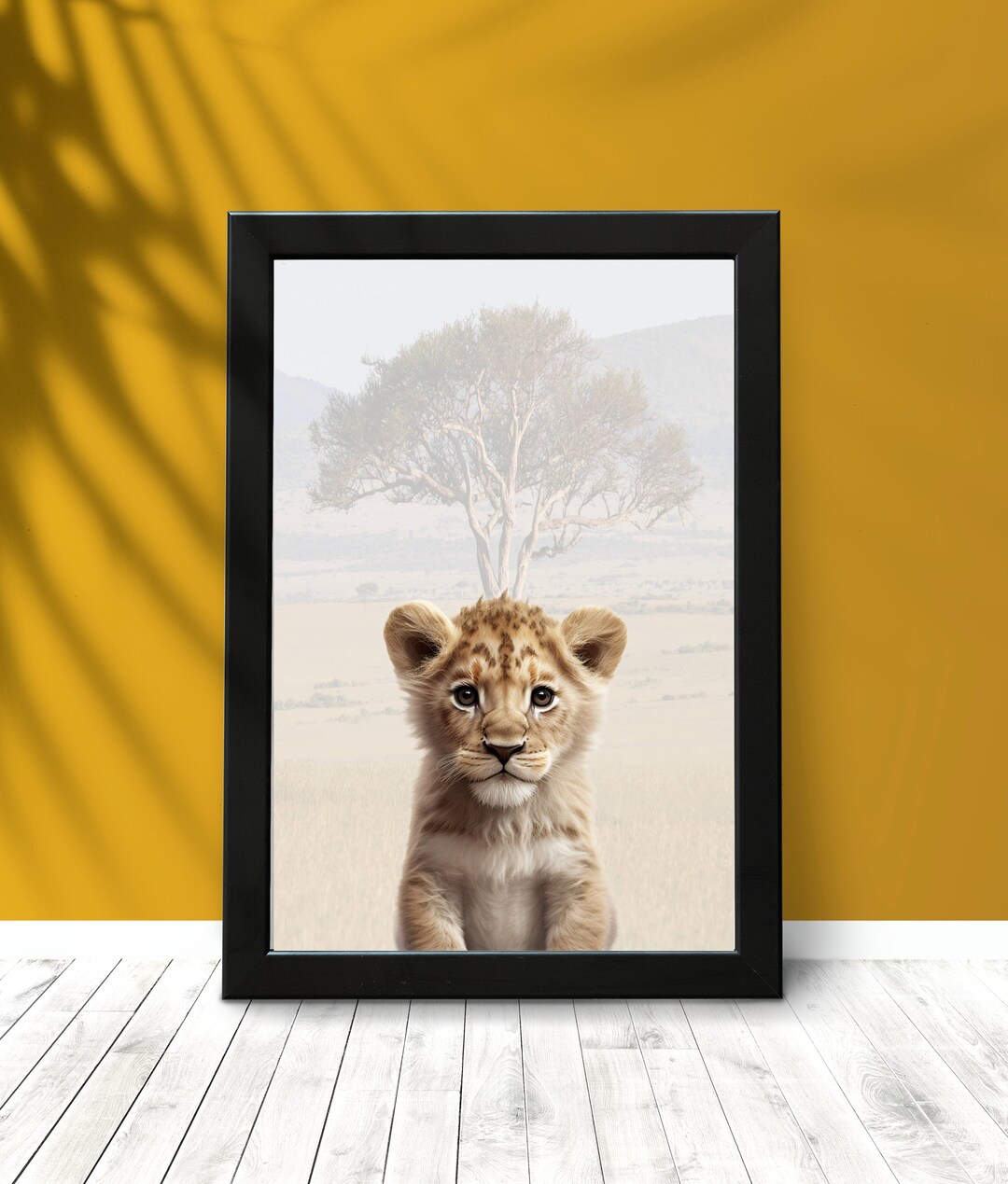 Baby Lion Print, Baby Animal Wall Art, Safari Animal Nursery Decor ...