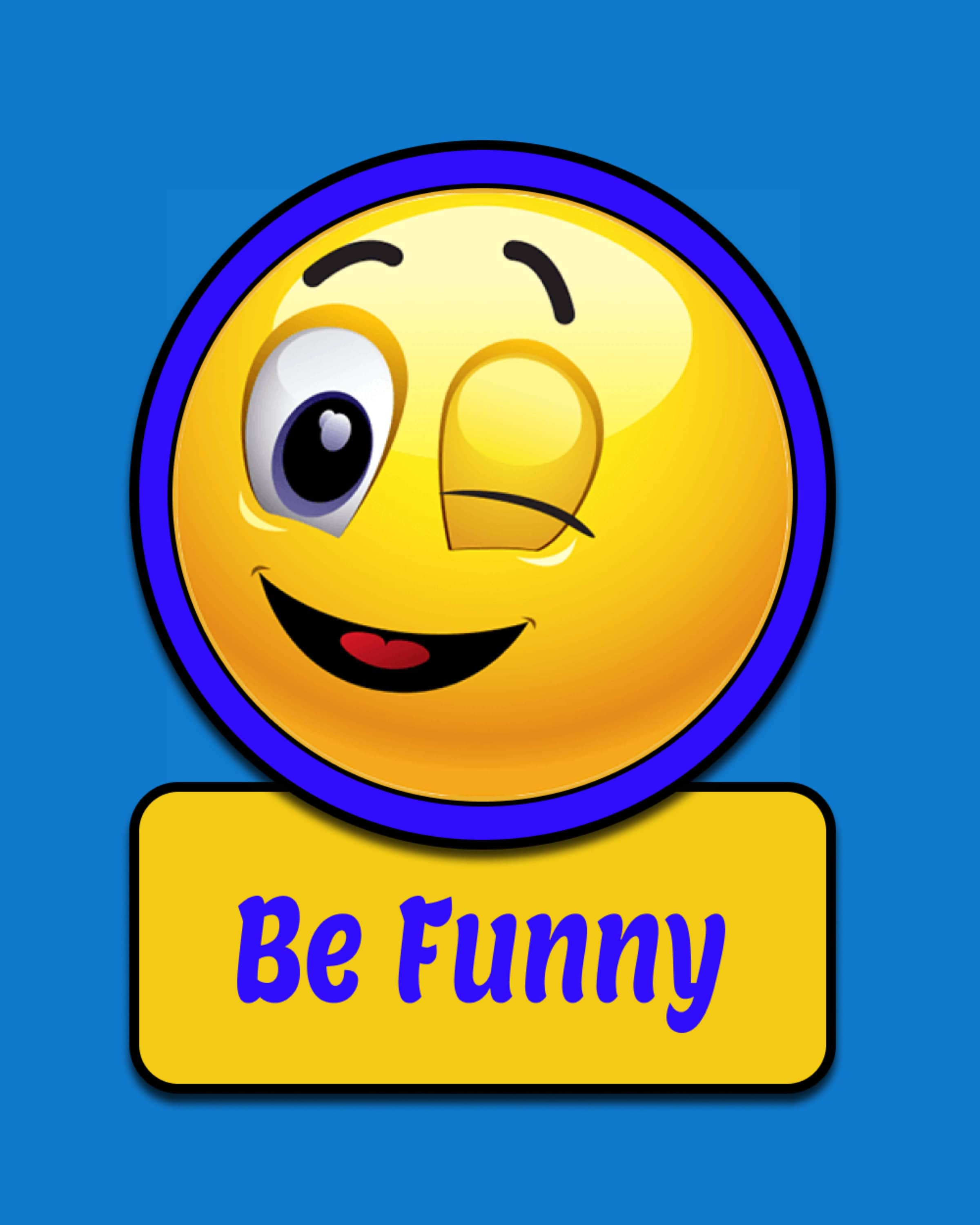 Emoji Print, Smiley Face Wall Art, Be Funny Quote, Kids Room Decor ...