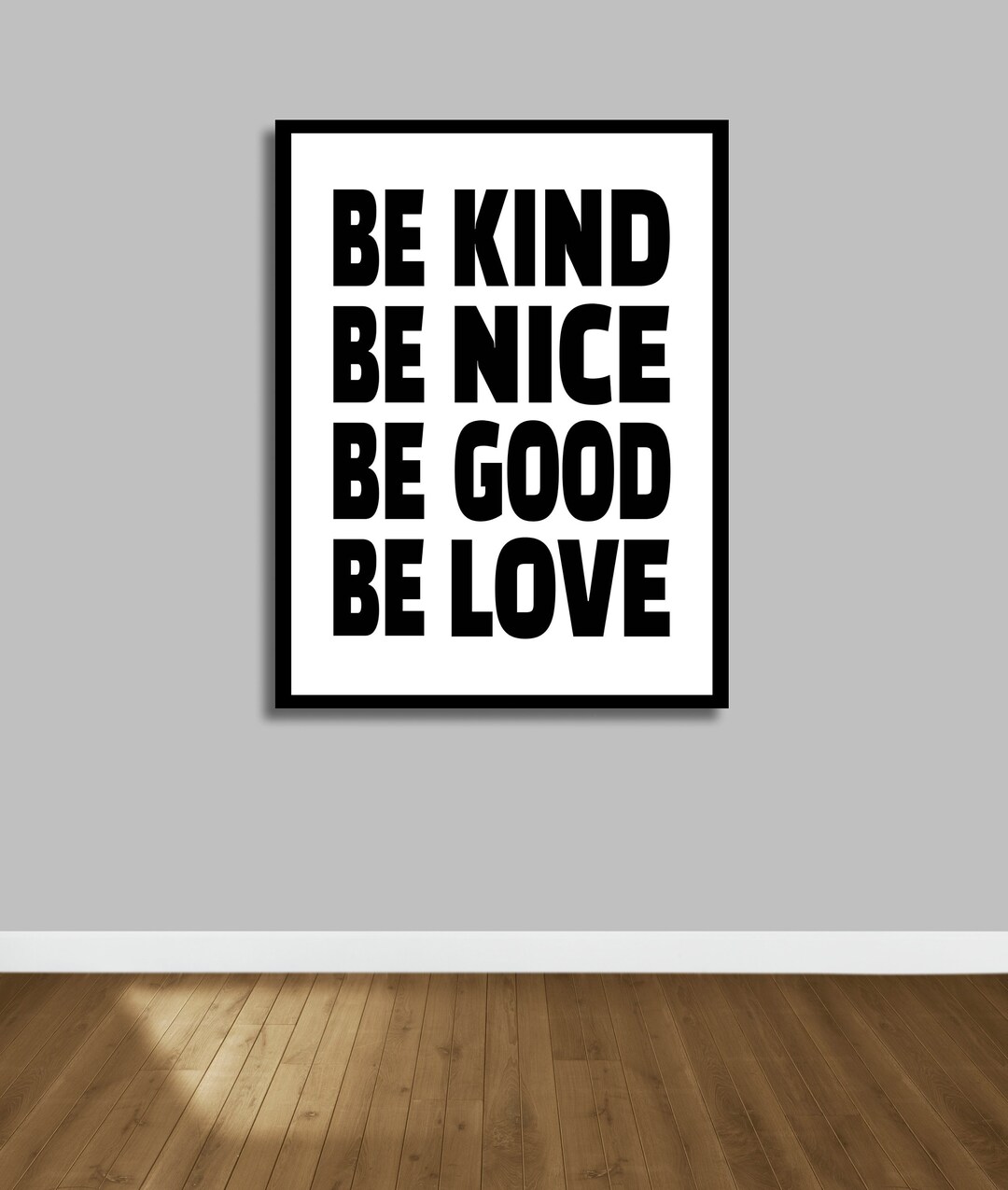 Inspirational Quote, Be Kind, Black White Print, Downloadable Art ...