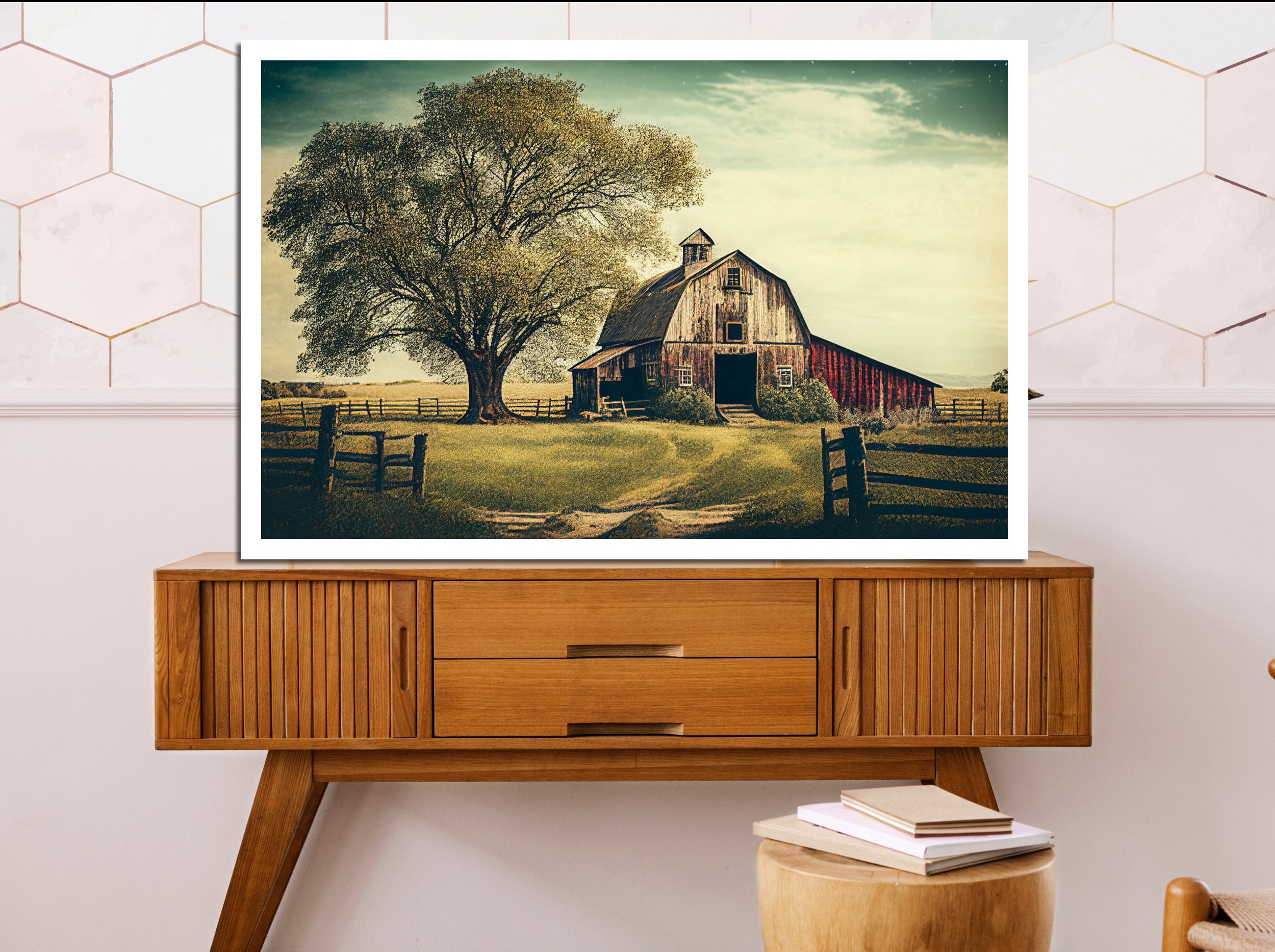 Vintage Looking Wall Art Rustic Barn Print Barn Poster - Etsy
