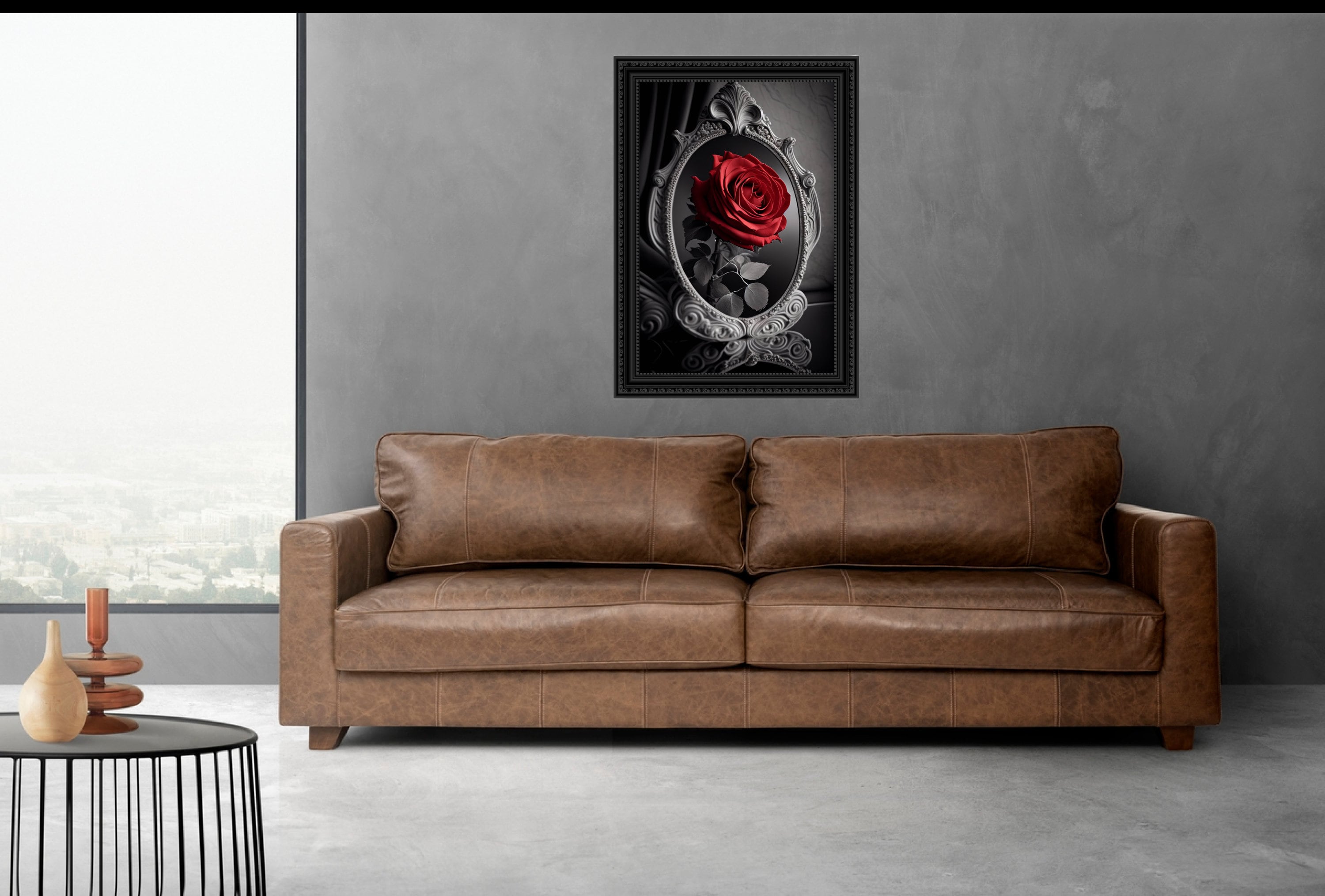 Black White Red Wall Art, Red Rose Print, Red Wall Art, Flower Bouquet ...