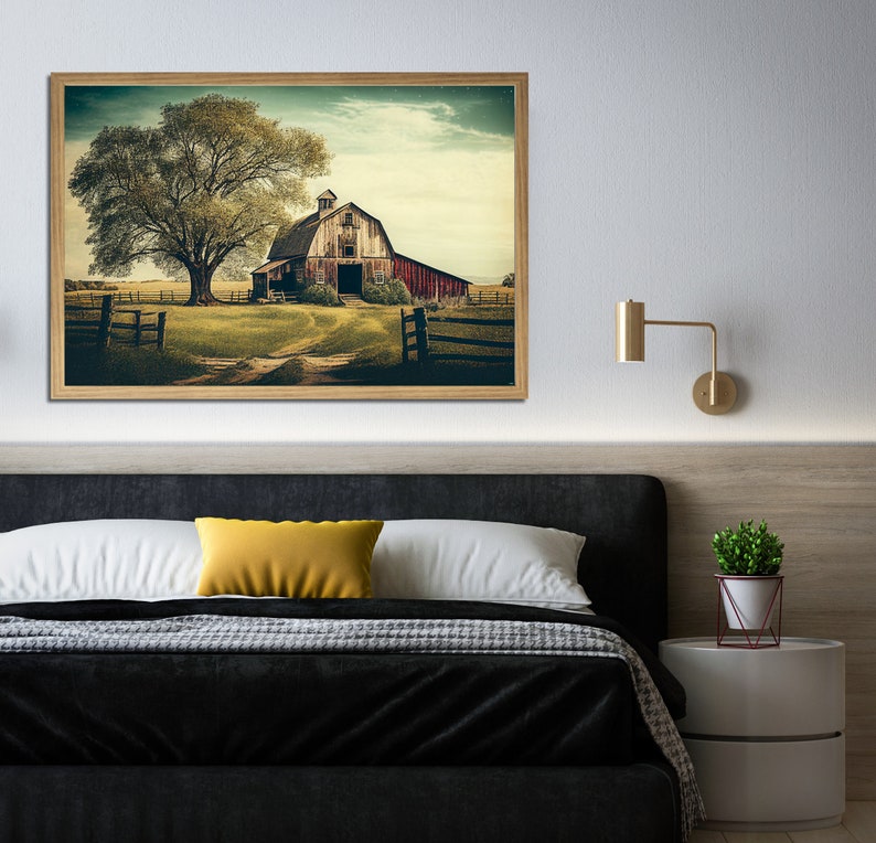 Vintage Looking Wall Art Rustic Barn Print Barn Poster - Etsy
