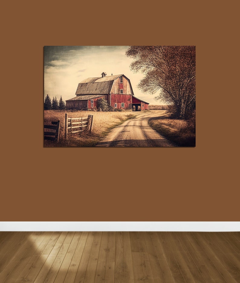 Vintage Looking Wall Art Rustic Barn Print Barn Poster - Etsy