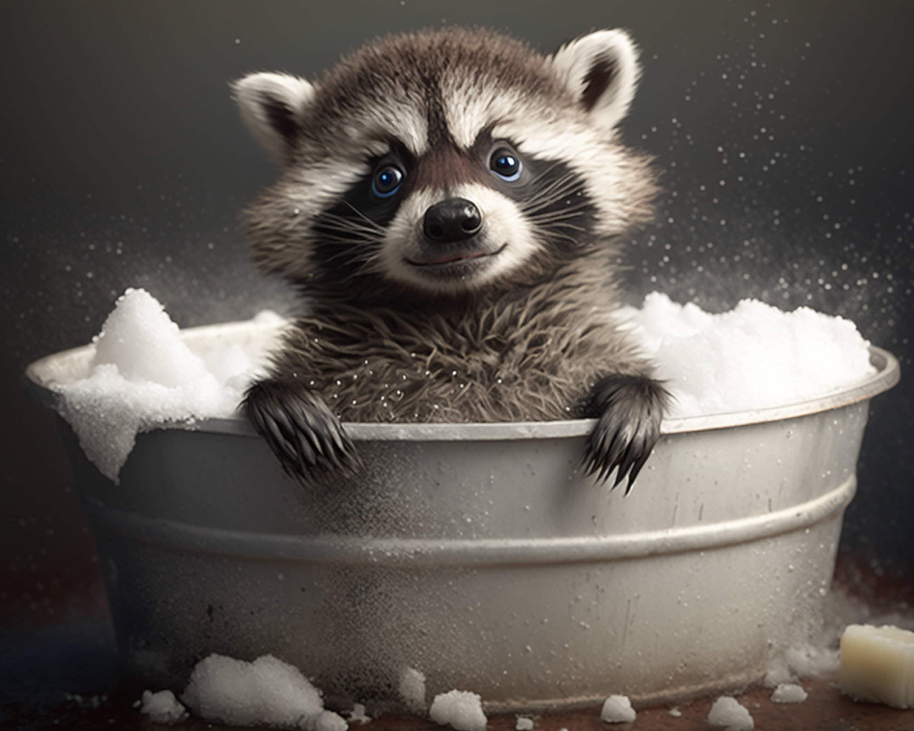 Cute Baby Raccoon
