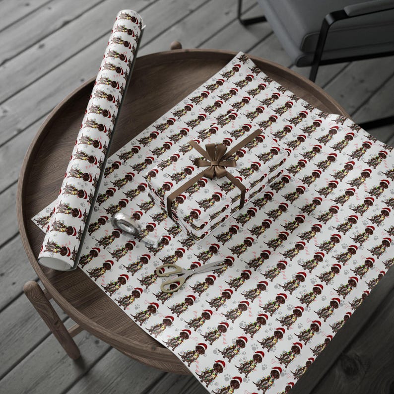 GSP Holiday Wrapping Paper, Pointer Dog Lover Christmas Gift Wrap - Etsy