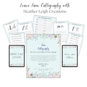 Faux Calligraphy Workbook | Perfect for Beginners | Practice Sheets and ...
