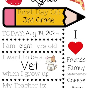 Editable First Day Back to School Template | Canva | Letter & A4 Sizes ...