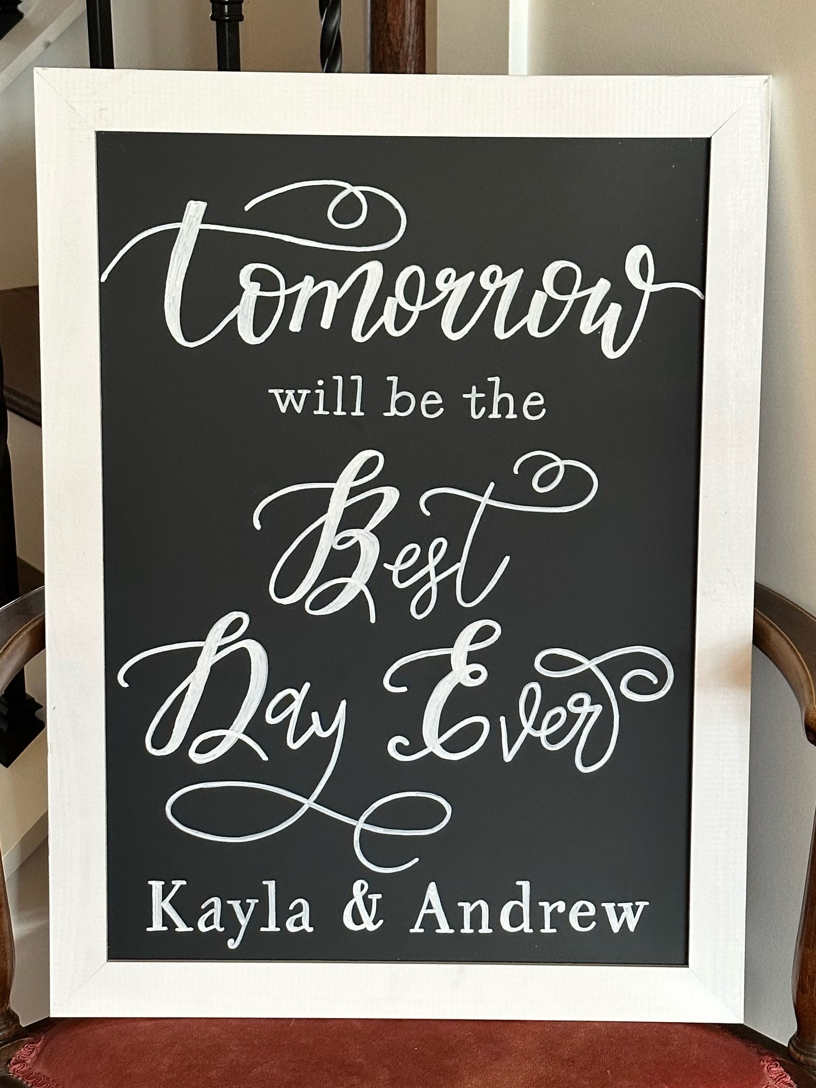 Custom Magnetic Chalkboard Sign: Rustic Wedding Decor (24x18 Inches) - Etsy