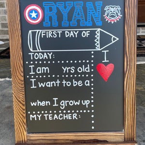 Custom Rustic Wood Framed Chalkboard 12x17 Tabletop Sign| Back to ...