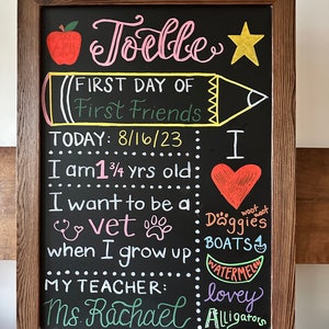 Custom Rustic Wooden Magnetic Large Chalkboard Sign 18x24” | Back to ...