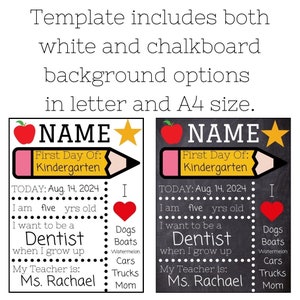 Editable First Day Back to School Template | Canva | Letter & A4 Sizes ...