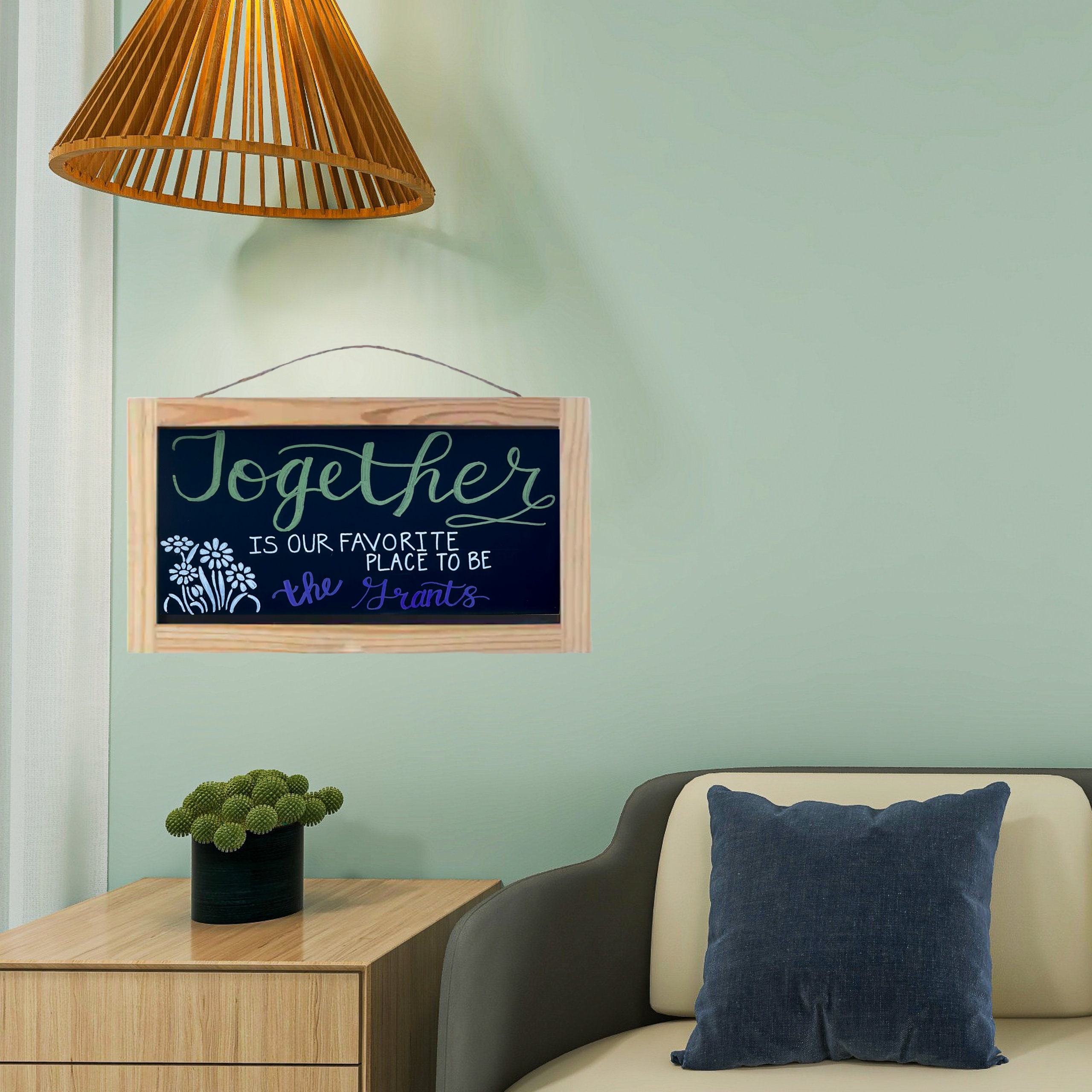 Custom 18x10 Chalkboard Hanging Sign Wedding Home - Etsy