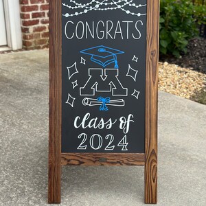 Custom Graduation Party Sidewalk Chalkboard Sign | Welcome, Thank You ...