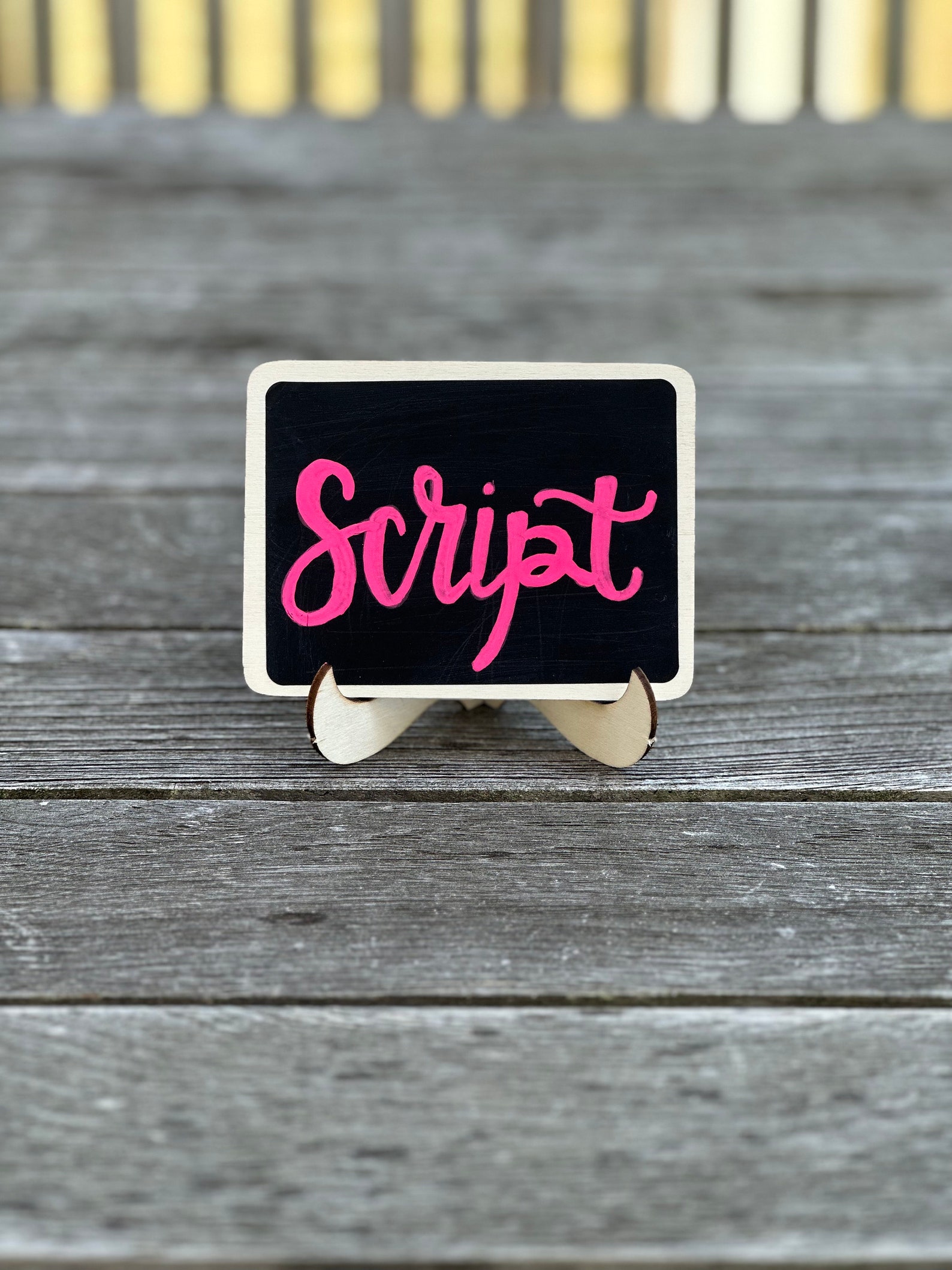 Custom Mini Chalkboard Table Sign for Wedding Name Cards, Bar ...