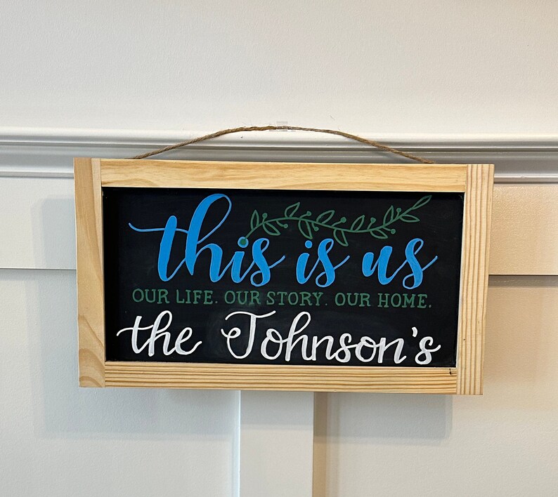 Custom 18x10 Chalkboard Hanging Sign Wedding Home - Etsy