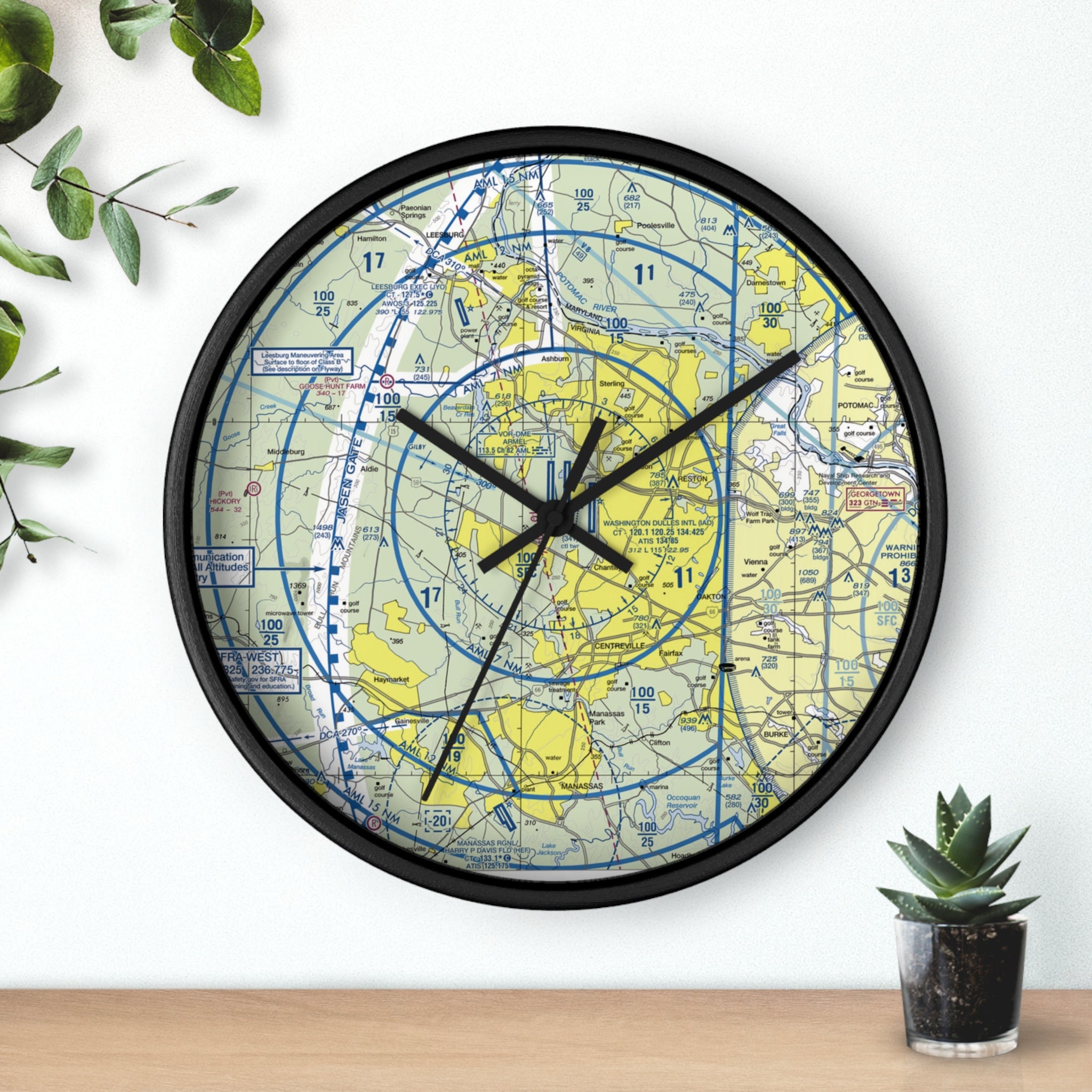 Aviation Gifts Unique | Aviation Clock | Aviation-themed VFR Map Wall ...