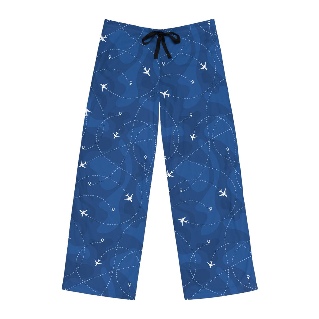 Airplane Pajamas for Men Pilot Gift Cozy Aviation Sleepwear Pilot ...