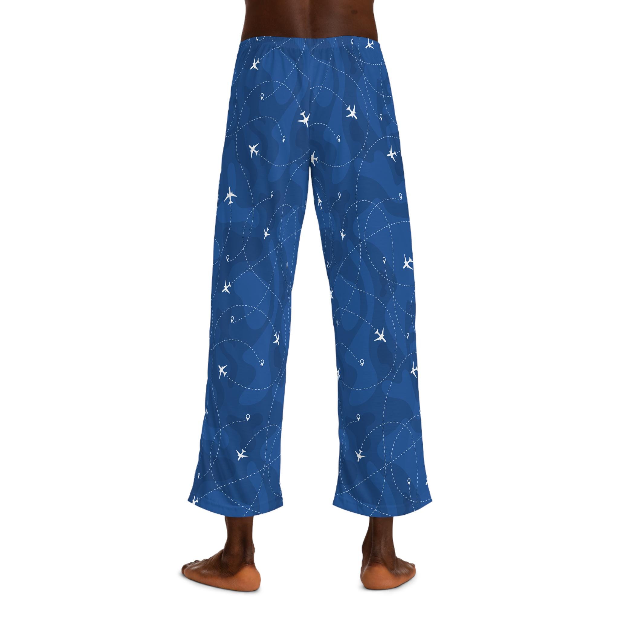 Airplane Pajamas for Men Pilot Gift Cozy Aviation Sleepwear Pilot ...