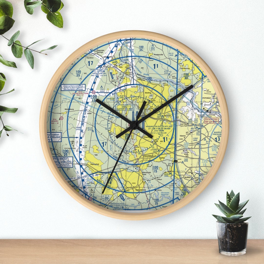 Aviation Gifts Unique | Aviation Clock | Aviation-themed VFR Map Wall ...
