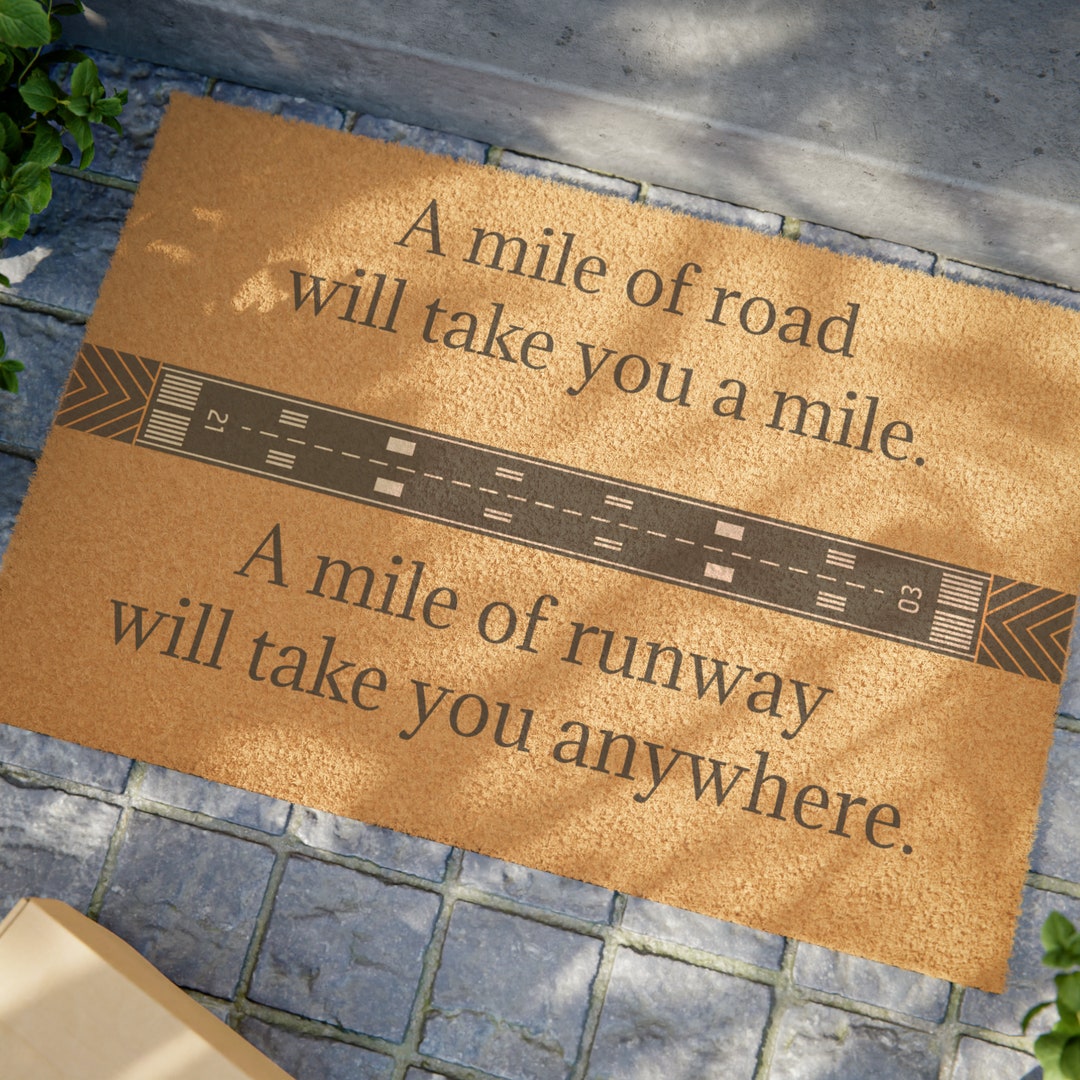 Aviation Door Mat, Pilot Gift, Aviation Gift, FBO, Flight School ...
