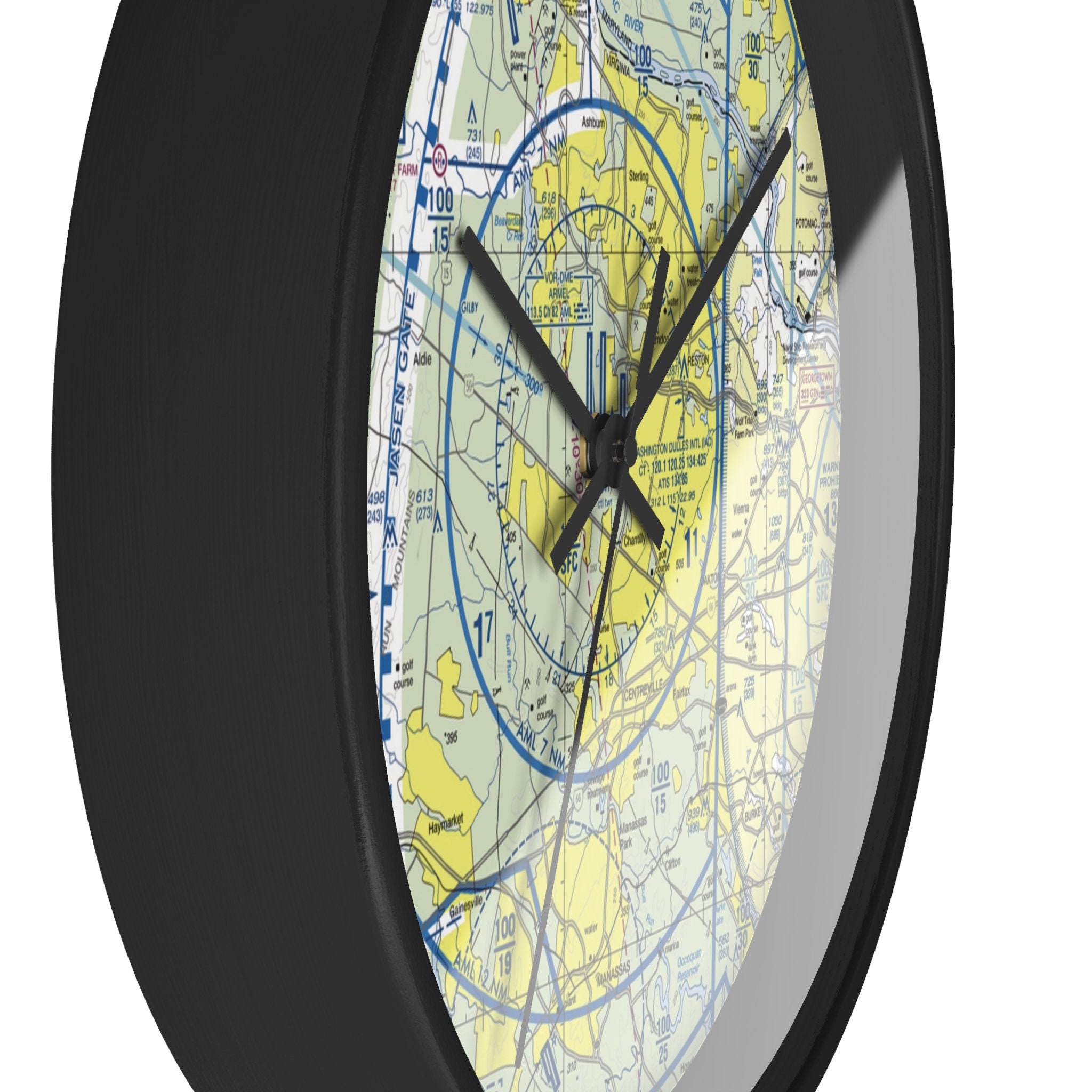 Aviation Gifts Unique Aviation Clock Aviation-themed VFR Map Wall Clock ...