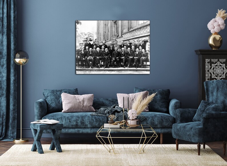 Solvay Conference on Quantum Mechanics 1927 Canvas Print Physics Poster ...
