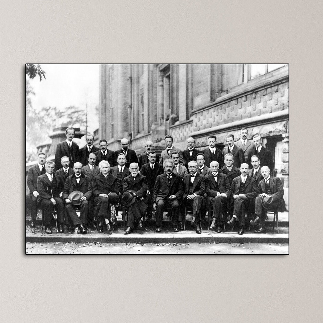 Solvay Conference on Quantum Mechanics 1927 Canvas Print Physics Poster ...