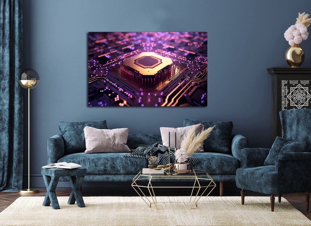 Computer Science Wall Decor Custom Chip Canvas Wall Art, Hardware ...
