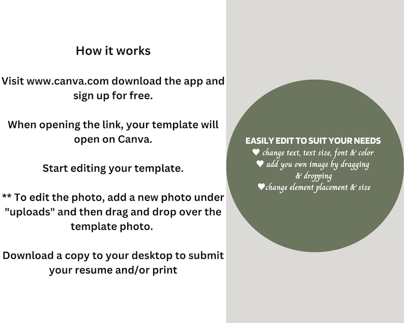 Modern Resume Template With Photo, 2025 Professional Resume Template ...