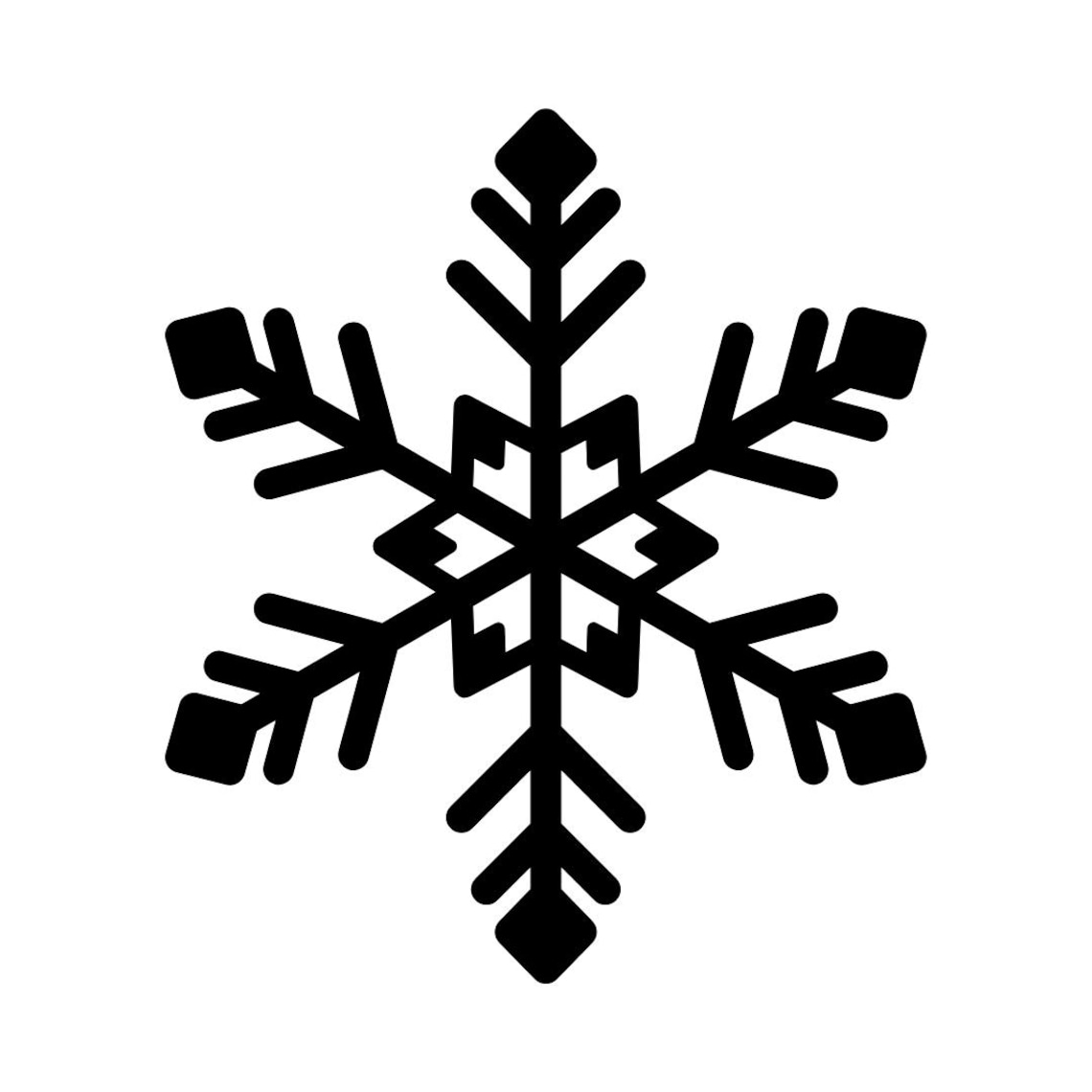 Snowflake Silhouette Download - Etsy