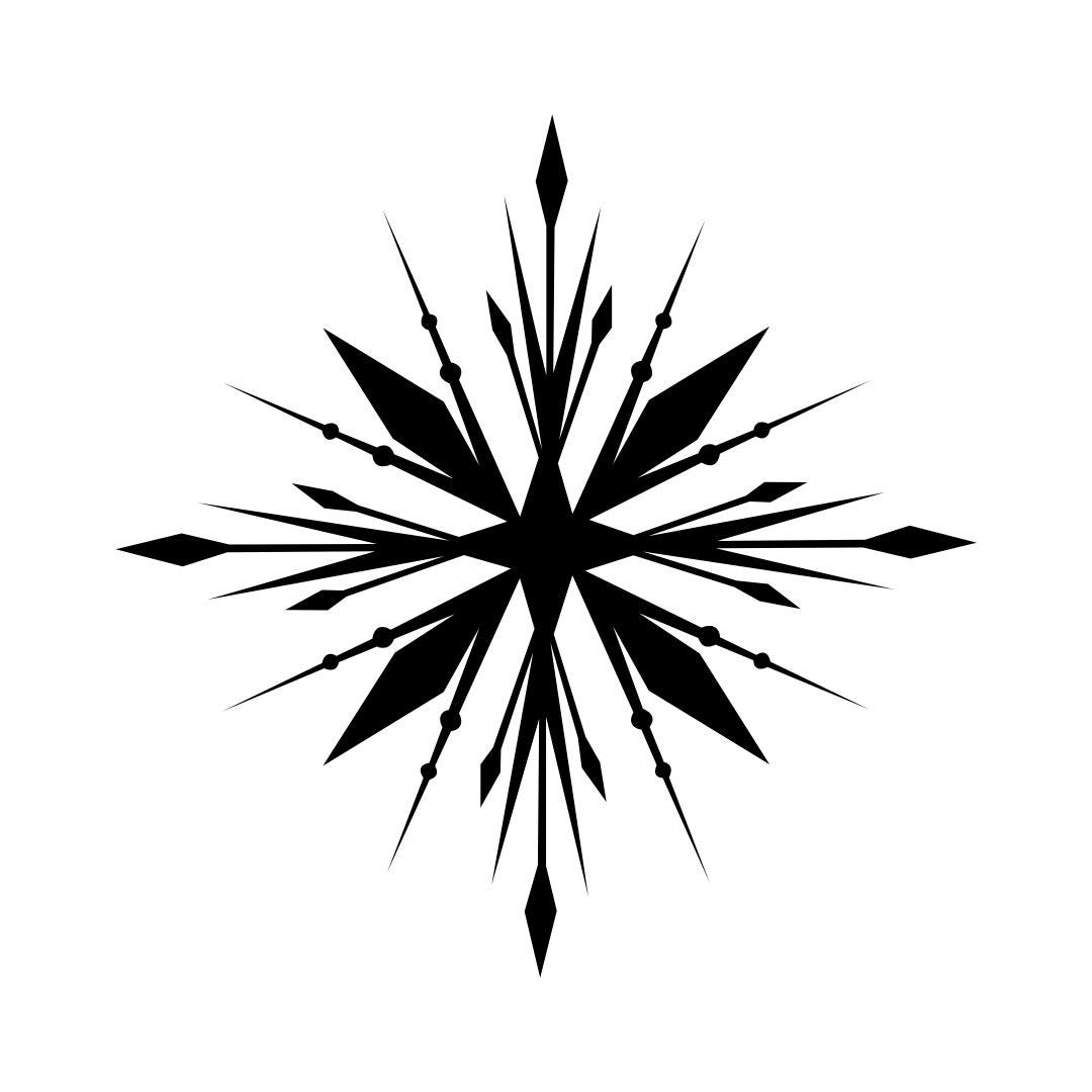 Snowflake Silhouette Download - Etsy