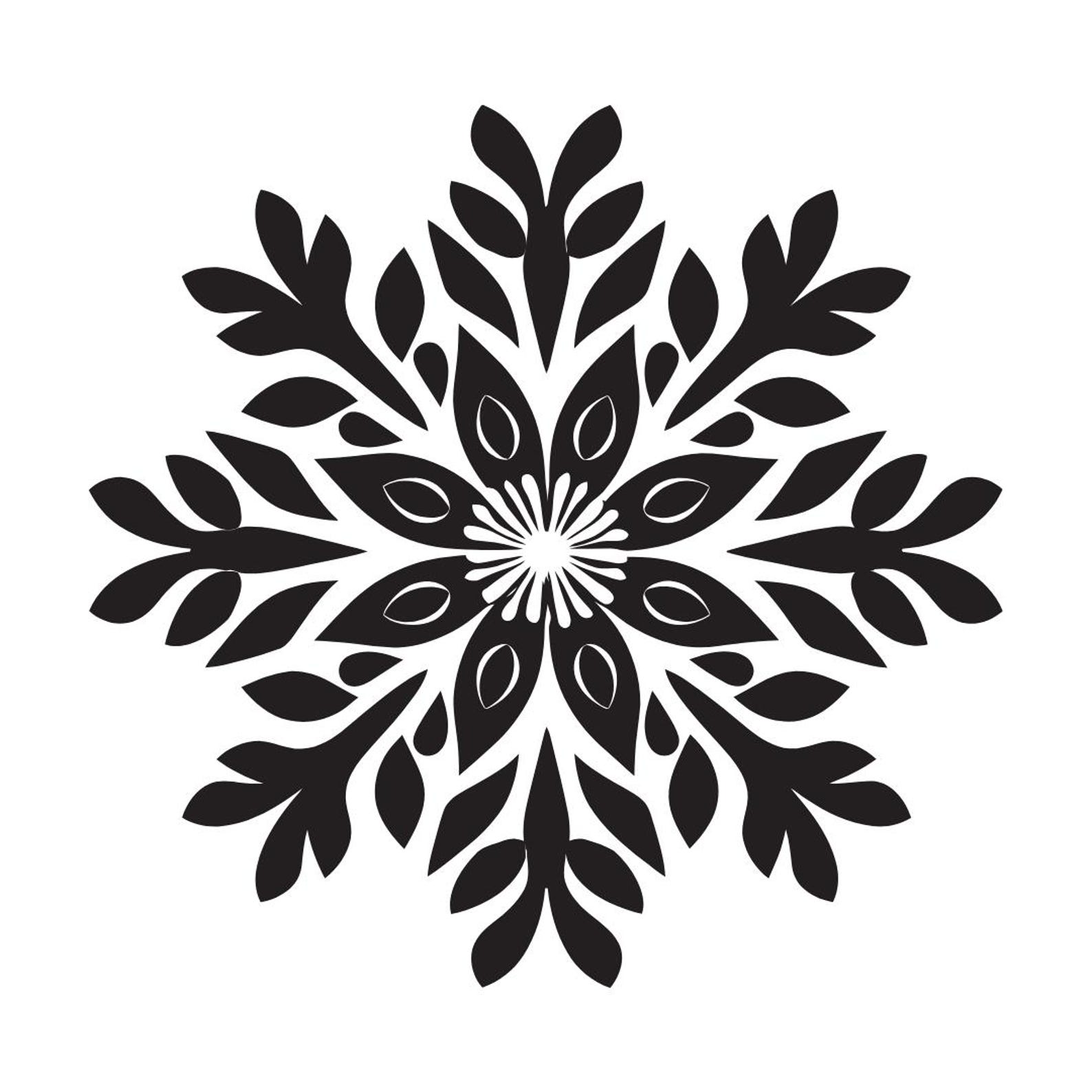 Snowflake Silhouette Download - Etsy