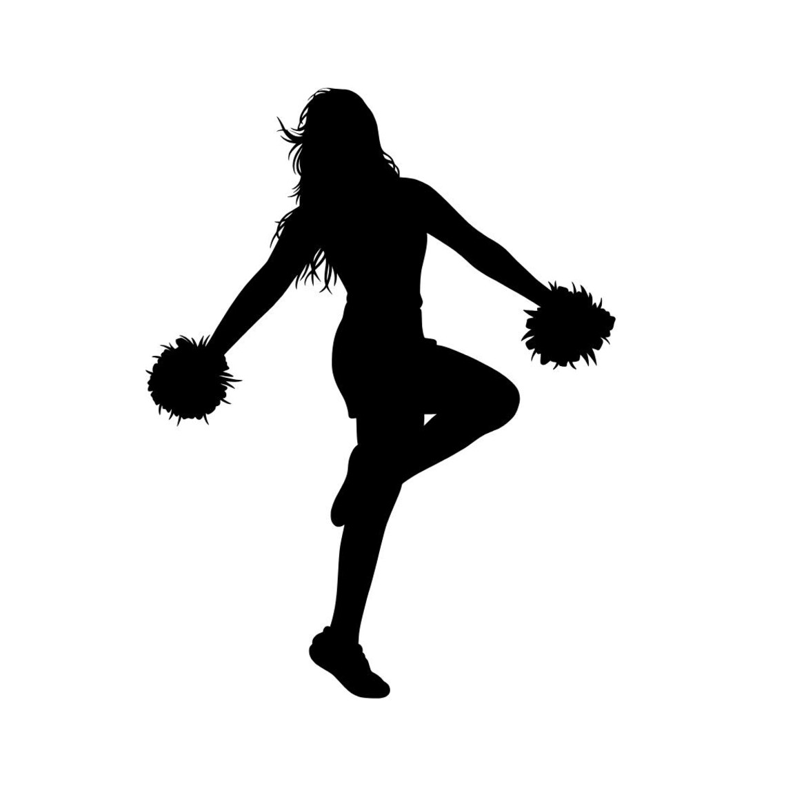 Cheer Silhouette Download 1 - Etsy