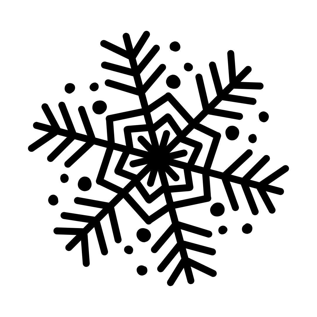 Snowflake Silhouette Download - Etsy