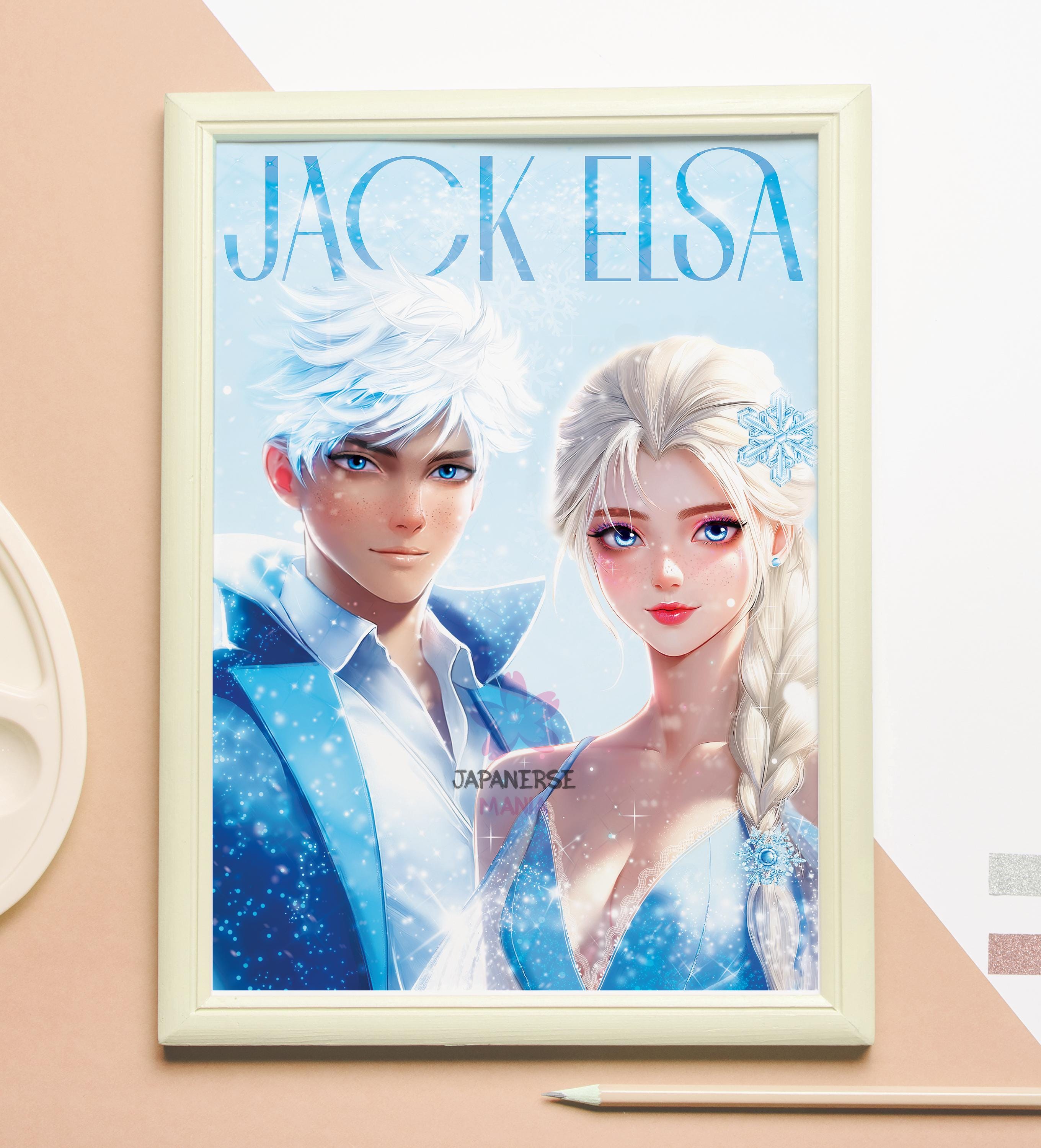Jack Frost Y Elsa Elsa And Jack Frost, Fanart, Luminos, Elsa, Queen,