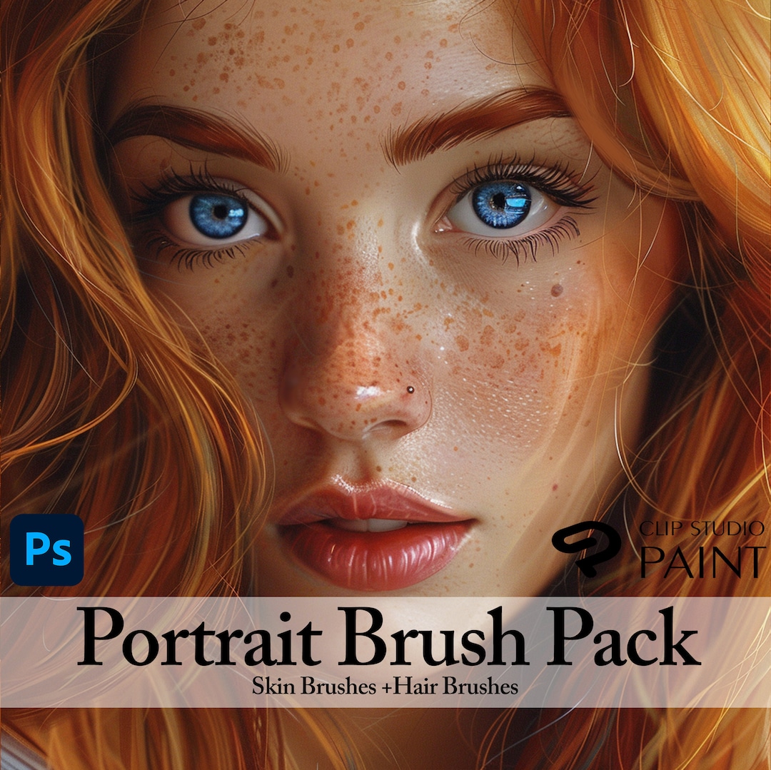 130 Photoshop Portrait Brushes: Photoshop Skin Brushes Photoshop Hair ...