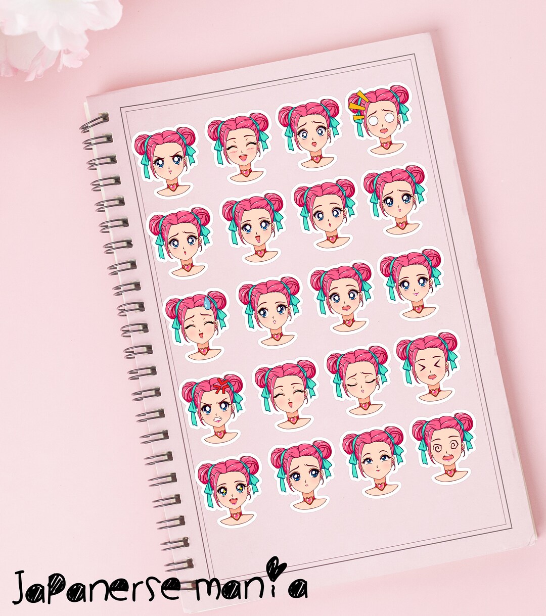 20 Pcs Chibi Stickers - Chibi Girl Stickers - Kawaii Chibi Stickers ...