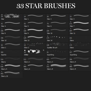 Photoshop Glitter Brushes, Star Brushes, Star Stamps, Digital Stars ...