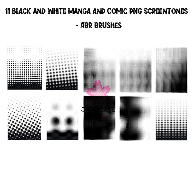 Digital Screentones Pack for Digital Manga and Comics Manga Brushes ...