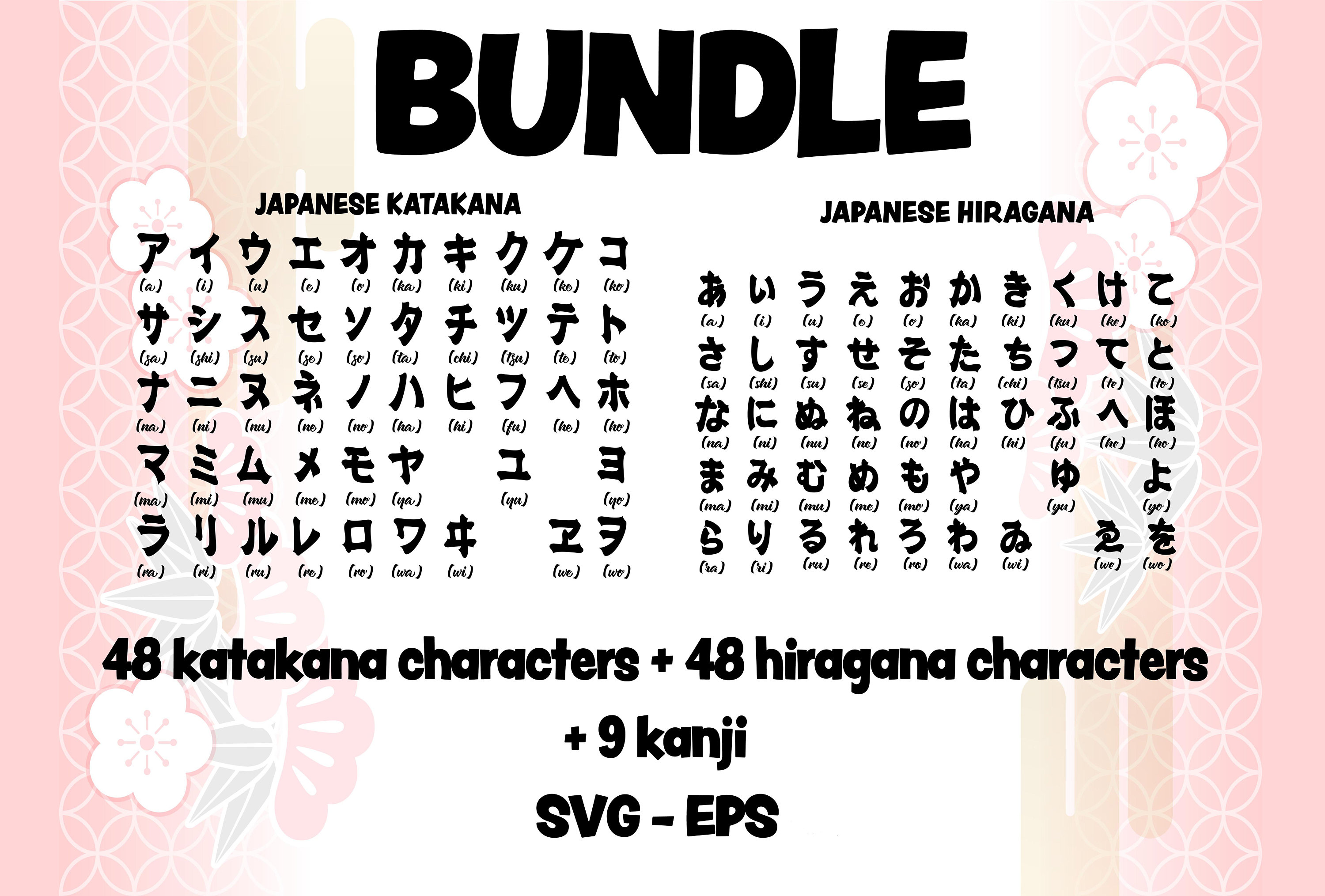 Japanese Letters Alphabet Japanese Alphabet Vector Images