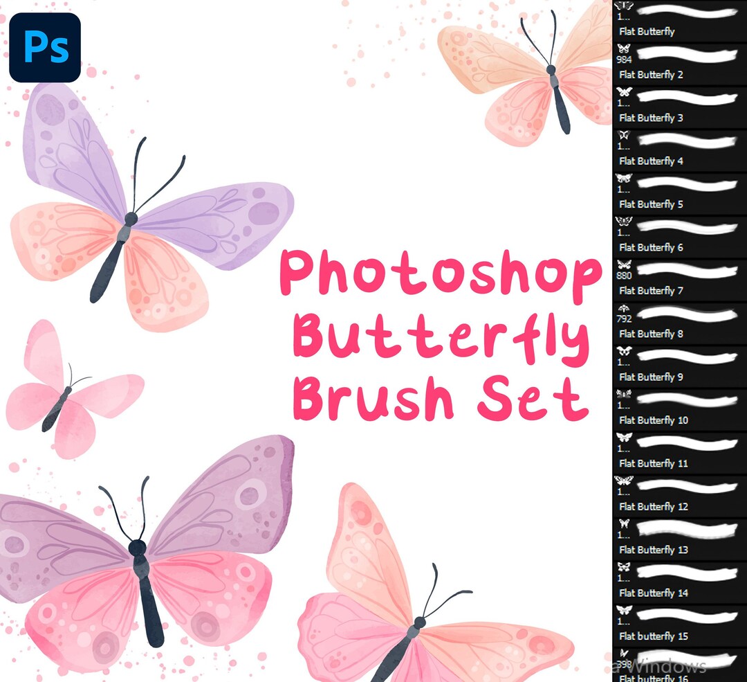 Photoshop Butterfly Brushes - Clip Studio Paint Butterfly Brush ...