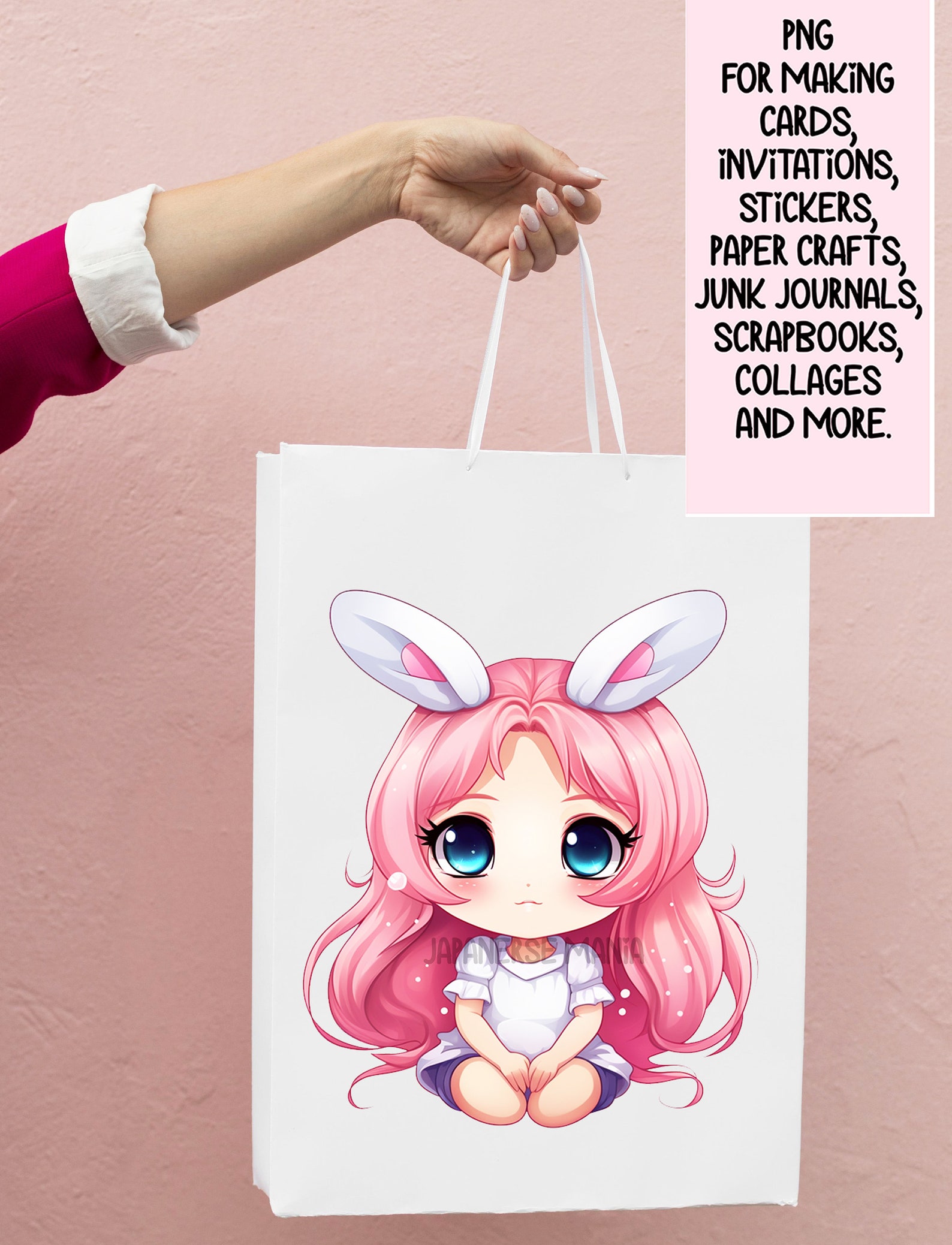 Bunny Chibi Girls Clipart Kawaii Bunny Girls Clipart Chibi - Etsy